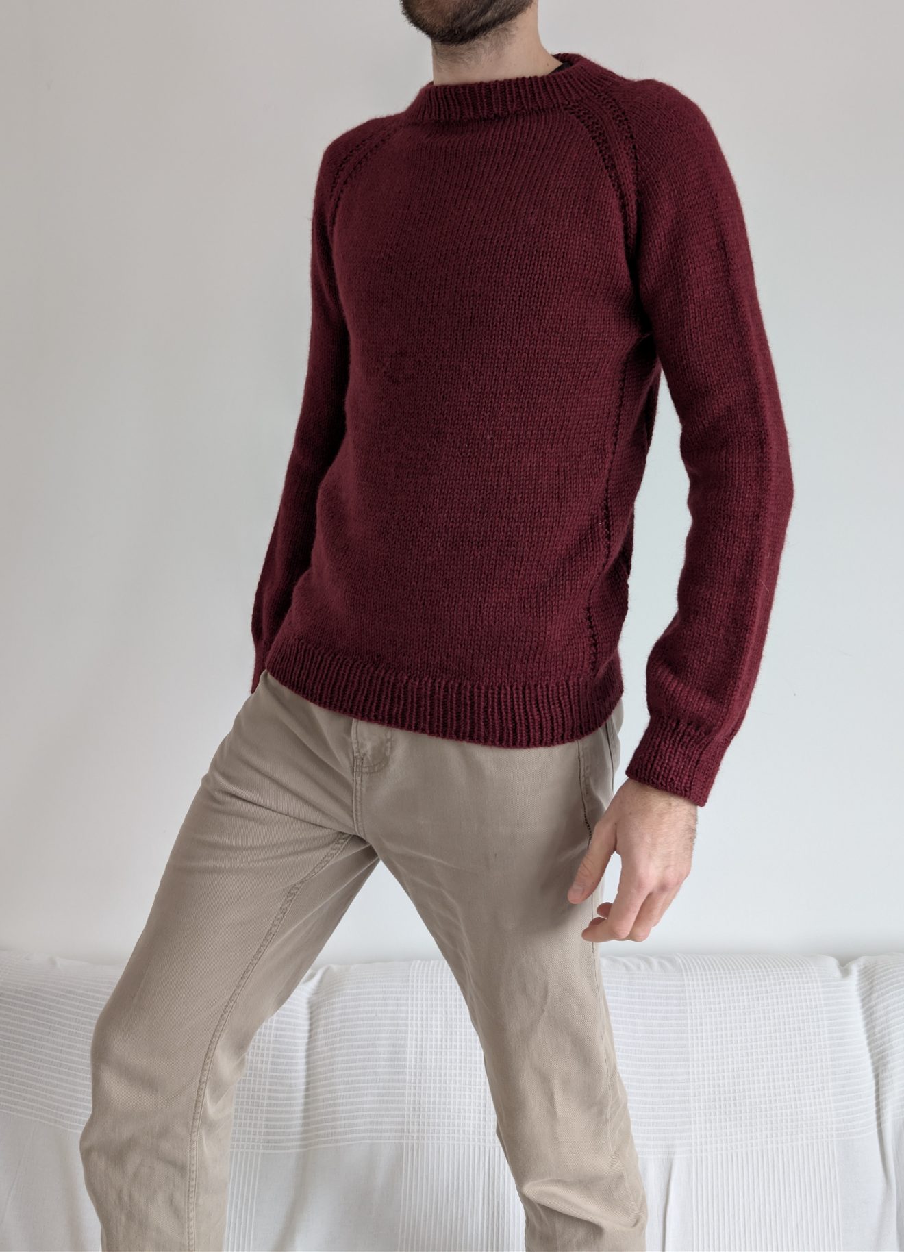Herren Raglan Pullover stricken – Anleitung für Anfänger